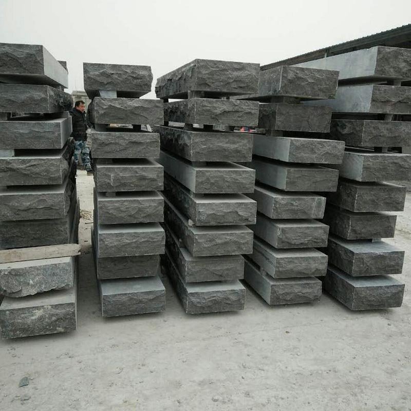 Blue stone stair treads outdoor natural split China blue limestone ...