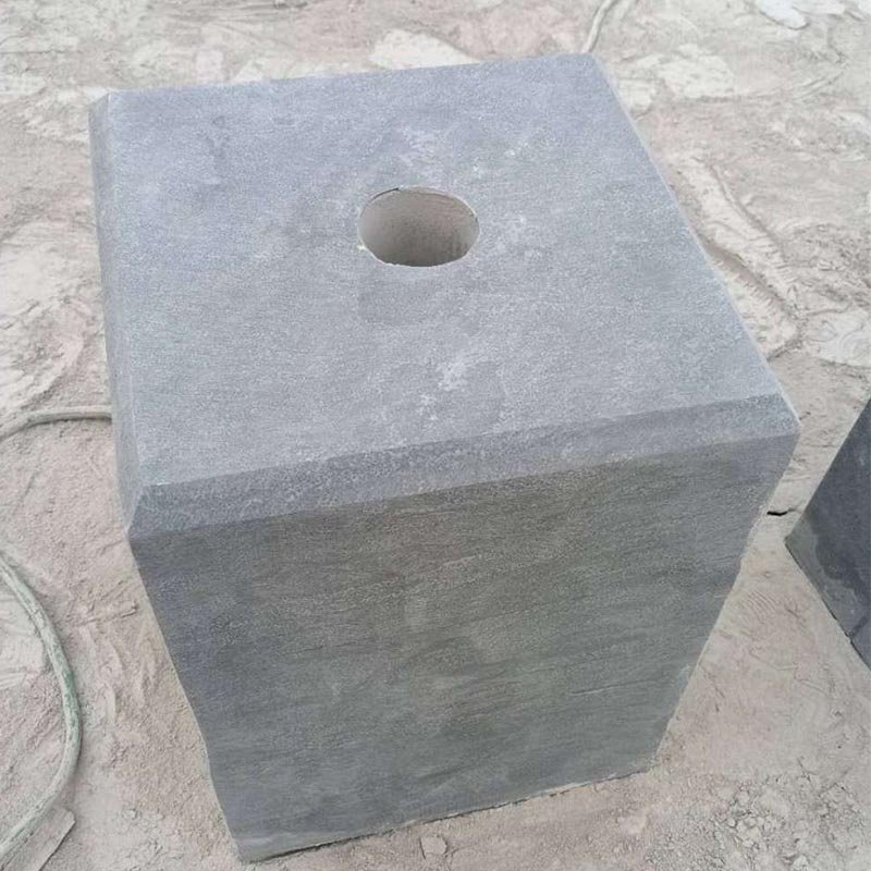 parking stone, blue limestone base bloc with hole,bluestone bollard ...
